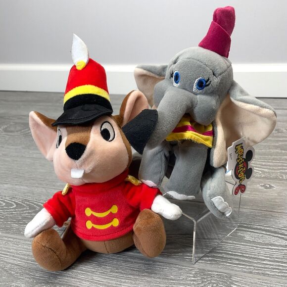 Disney | Toys | Vintage Disney Dumbo And Timothy Mouse Bean Bag Plush ...